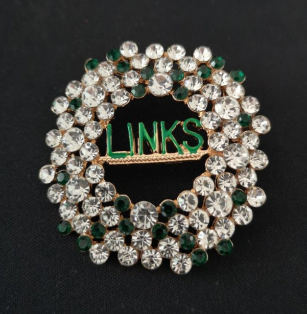 LINKS Round Rhinestone Pin – Soror Bling